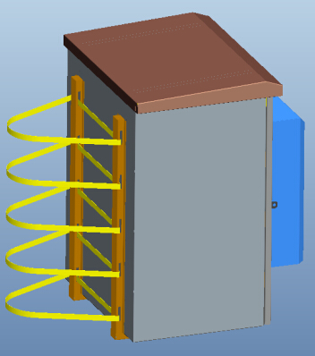 Custom Pole Mount / Wall Mount Metal Enclosure Galvanized Steel BTS ...