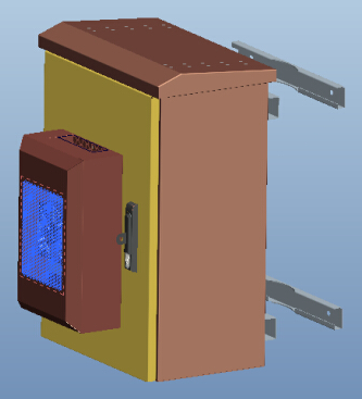 7U Outdoor Pole Mounted Enclosure