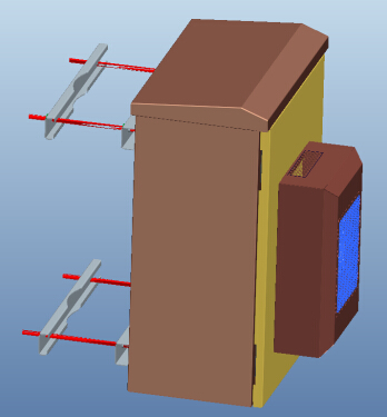 7U Outdoor Pole Mounted Enclosure