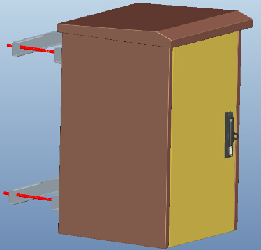 Anti Rust Paint 6U Outdoor Wall Mounted Cabinet , Outdoor 19 Rack Enclosure