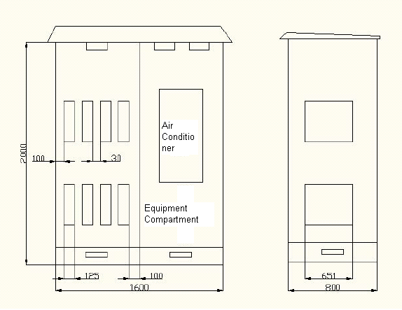 Rectifier System Wireless Base Station Cabinet Mixed Cooling ...