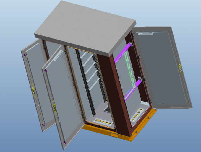 DDTE040 Customized Outdoor Communication Cabinets 19 Inch Rack Enclosures