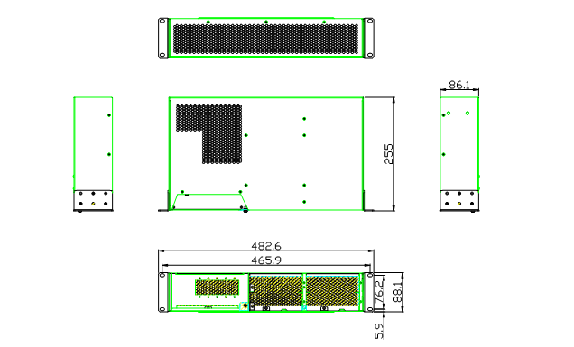 Outdoor 19 Rack Enclosure Rectifier System , Base Station Telecom Power ...