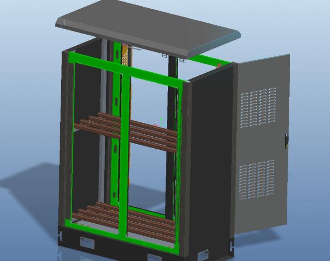 Single Wall Two Bay Outdoor Battery Enclosure With 2 Layers Battery ...