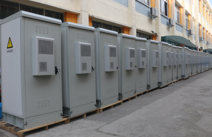 IP55 22U Outdoor Communication Cabinets Single Layer With Front / Back Door