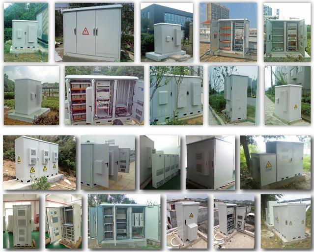 IP55 22U Outdoor Communication Cabinets Single Layer With Front / Back Door