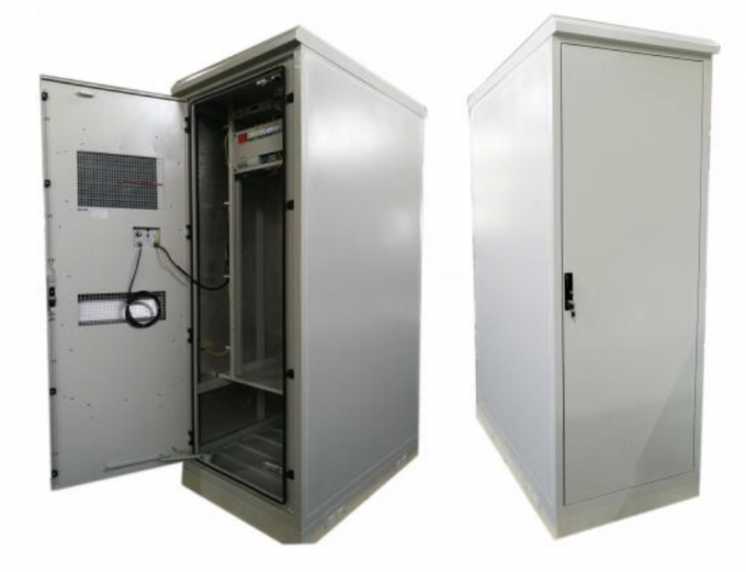 Heat Insulated Single Wall Steel Outdoor Telecom Cabinet With DC Air ...