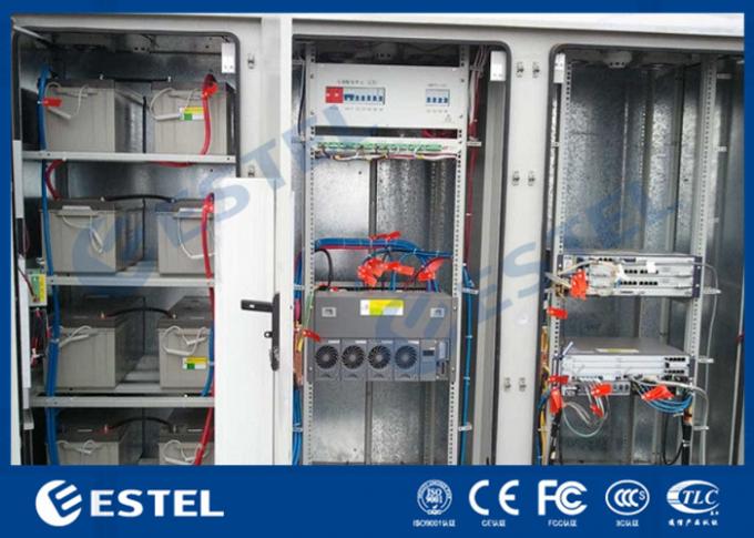 IP55 Outdoor Power Cabinet Three Bay Telecommunications Shelter With ...