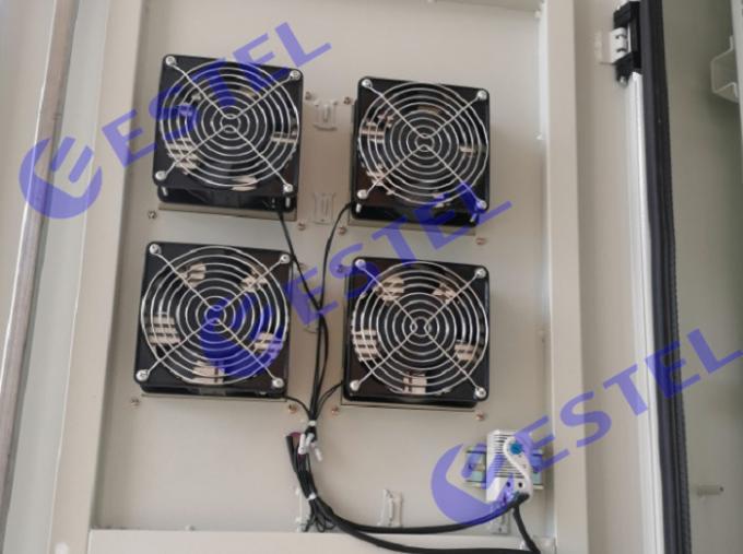 Four Wheels Outdoor Communication Cabinets Galvanized Steel With Front ...
