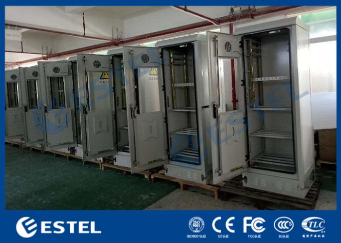 One Front Door Floor Standing RAL 7035 Outdoor Network Enclosure