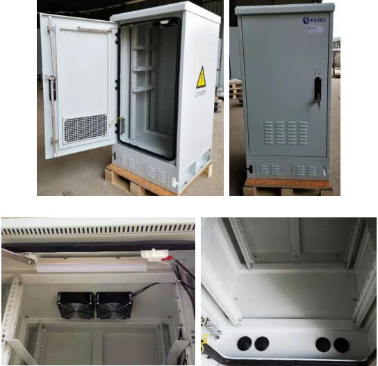 Single Wall Steel 20U Weatherproof Outdoor Telecom Cabinet For ...