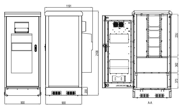 Double Wall Galvanized Steel Outdoor Power Cabinet Rectifier System ...