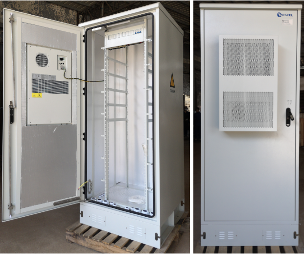 42U Galvanized Steel Outdoor Telecom Cabinet 5G Base Station Enclosure