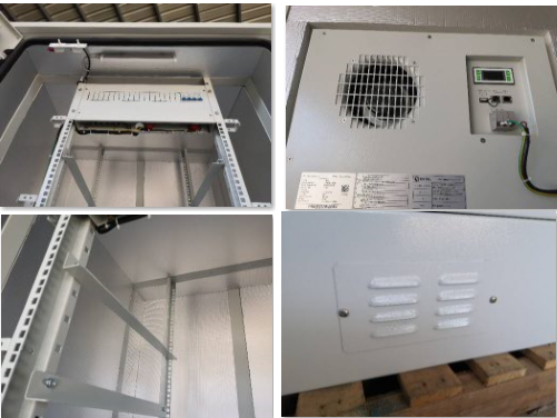 42U Galvanized Steel Outdoor Telecom Cabinet 5G Base Station Enclosure