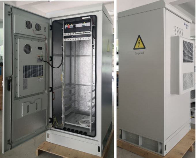 Single Wall IP55 Waterproof 40U Outdoor Telecom Cabinet Anti Corrosion