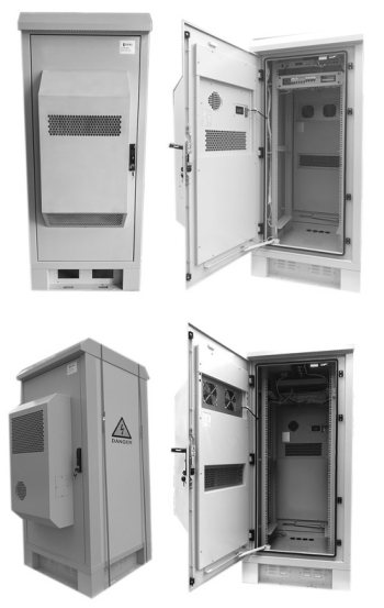 Front Back Door 34U Insulated Outdoor Telecom Cabinet 19 Inch ...
