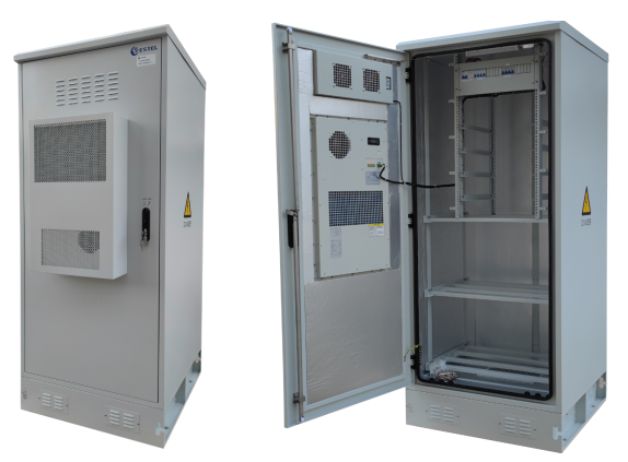 19 Inch Rack Outdoor Telecom Cabinets Waterproof IP55 Active Cooling ...