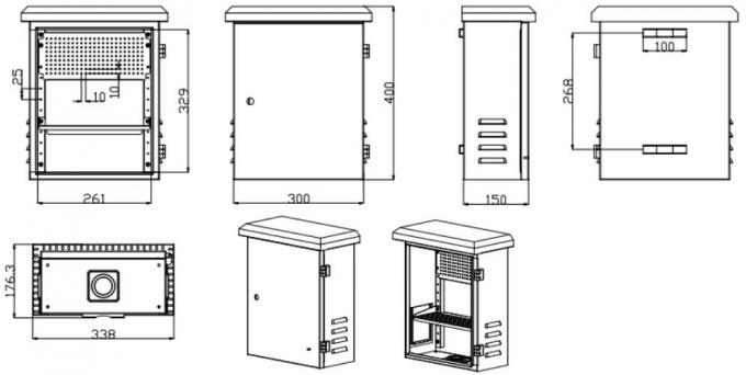 Rainproof Robust IP55 Outdoor Pole Mount Enclosure With Back Panel ...