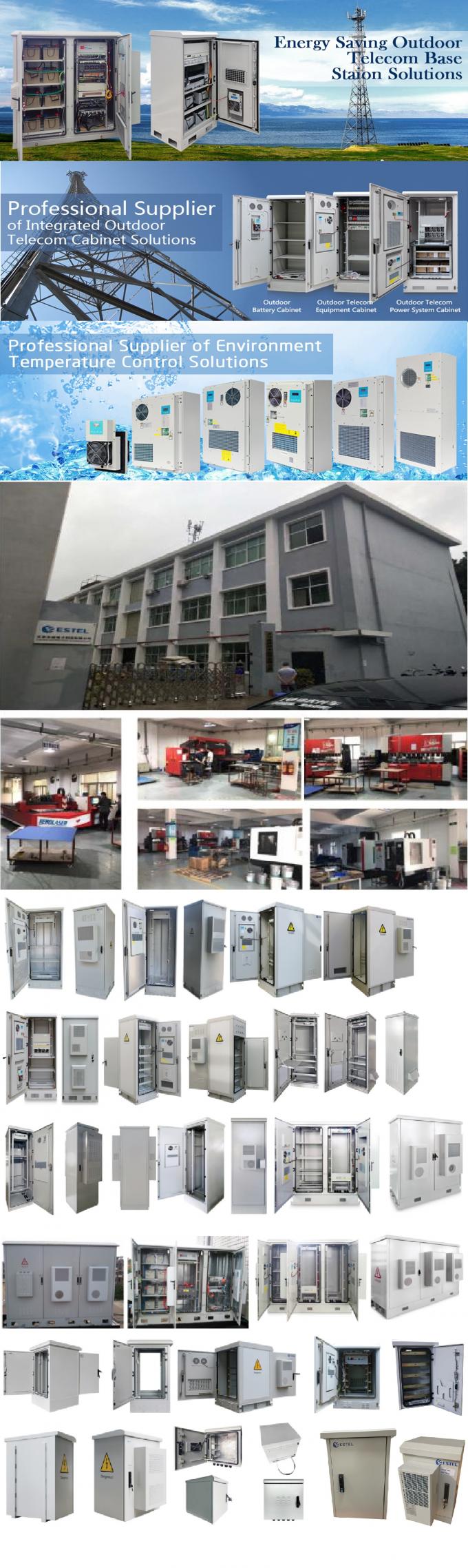 Thermostatic 40U 19 Inch Rack Enclosures Powder Coating Outdoor Telecom ...