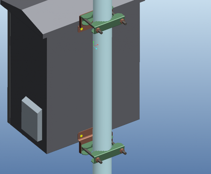 Pole Mounted Outdoor Electrical Cabinet Rustproof With 4 Fans for Cooling
