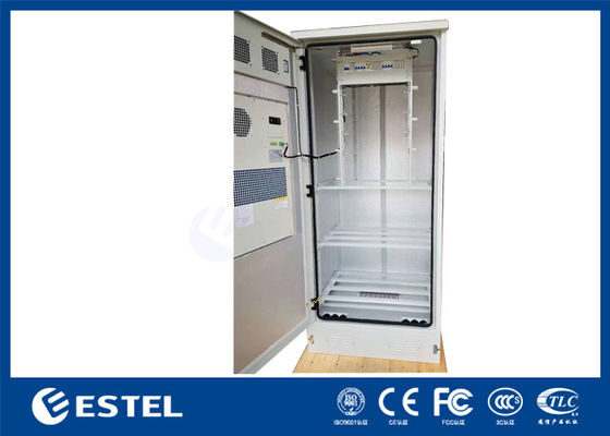 19 Inch Rack RAL7035 Grey Color Outdoor Telecom Cabinet With Battery Rack