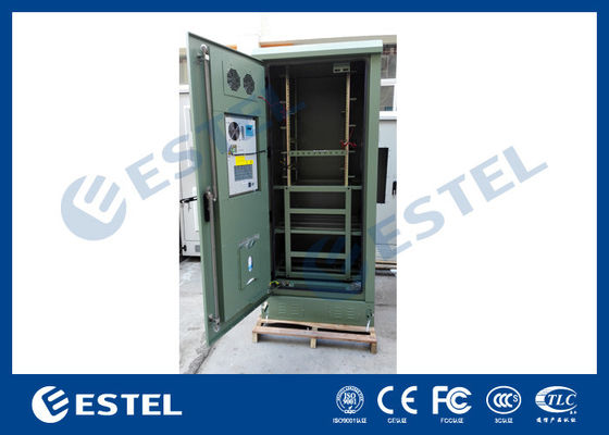 IP55 Galvanized Steel Green Outdoor Power Cabinet / Outdoor Telecom ...