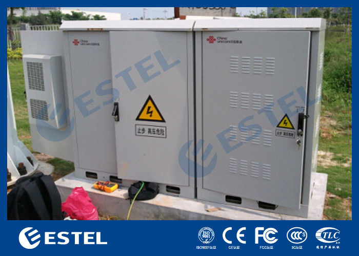Galvanized Steel Sandwich Panel Integrated Outdoor Telecom Cabinet For ...
