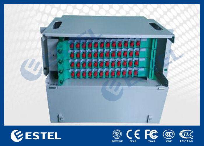 Custom 72 Cores Fiber Optic Distribution Frame For 19 Inch Rack Enclosures