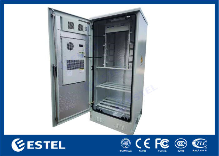 Floor Mounted Outdoor Equipment Cabinet Single Wall 20U Waterproof 19 ...