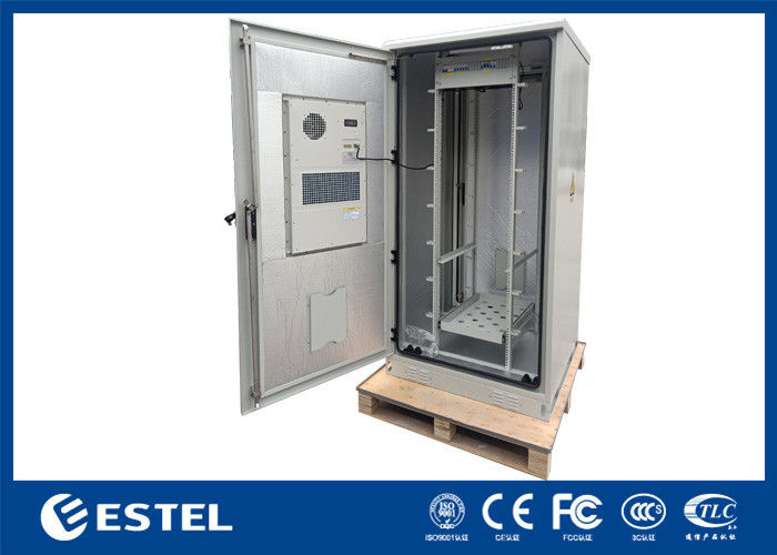 Floor Mounted Cabinet Outdoor 19 Inch Rack With PDU And Air Conditioner