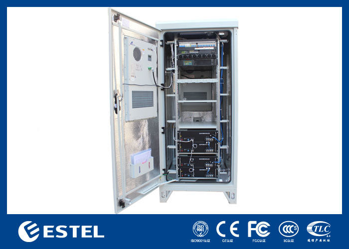 Single Wall IP55 Waterproof 40U Outdoor Telecom Cabinet Anti Corrosion