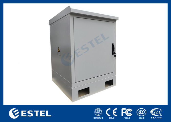 17U Outdoor Server Cabinet With 19inch Rack And DC48V Fan For Cooling