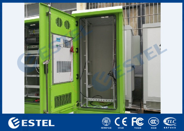 Green Color Outdoor Electrical Cabinets And Enclosures 42U Sunproof ...