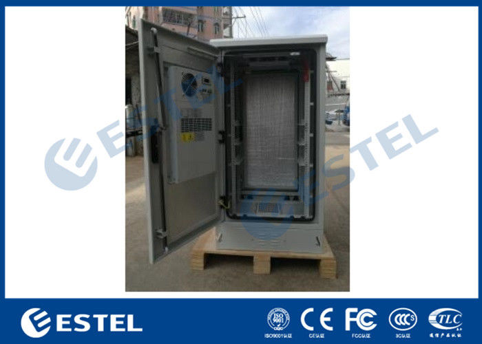 One Bay Outdoor Telecom Cabinet Galvanized Steel Single Wall With Front ...