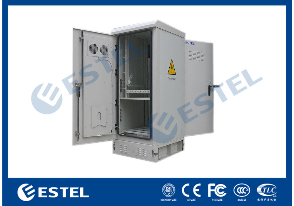 Front Rear Door Sandwich 20U Outdoor Battery Enclosure Anti Theft Three ...