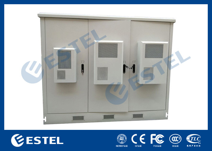 Outdoor Telecom Assembled Base Station Cabinet Hot Dip Galvanized Steel ...