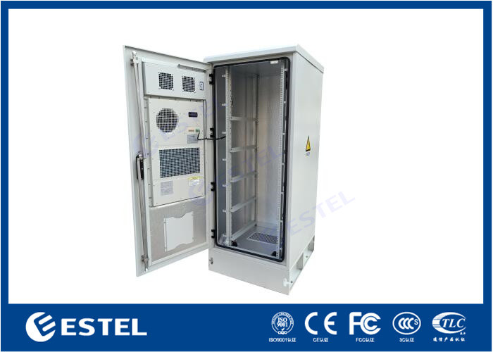 IP55 Waterproof Outdoor Telecom Cabinet 34U 19Inch With Air Conditioner