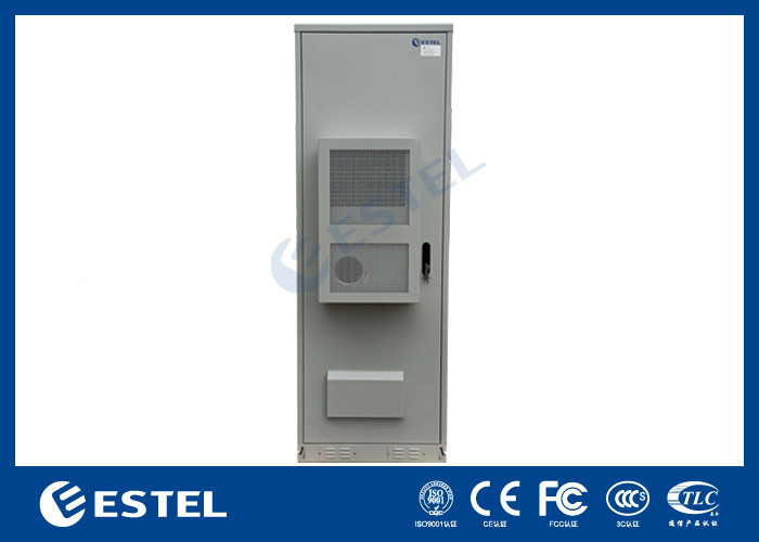 Double Wall IP55 Outdoor Telecom Cabinet 45U With Air Conditioner Smoke ...