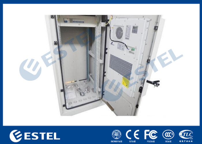 27U 19 Inch Rack Outdoor Communication Cabinets With Front And Rear Door