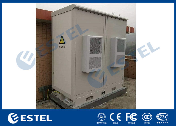 Two Compartment Base Station Cabinet Weatherproof IP55 With Aircon ...